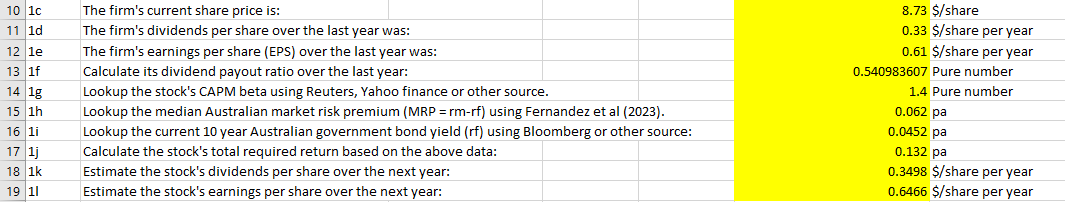 Solved 1.Calculate the implied perpetual growth rate of | Chegg.com