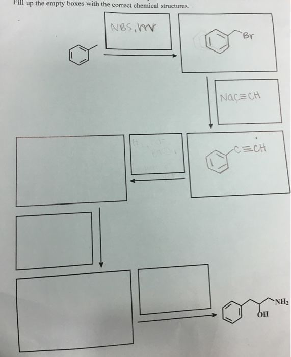 Solved Fill up the empty boxes with the correct chemical | Chegg.com