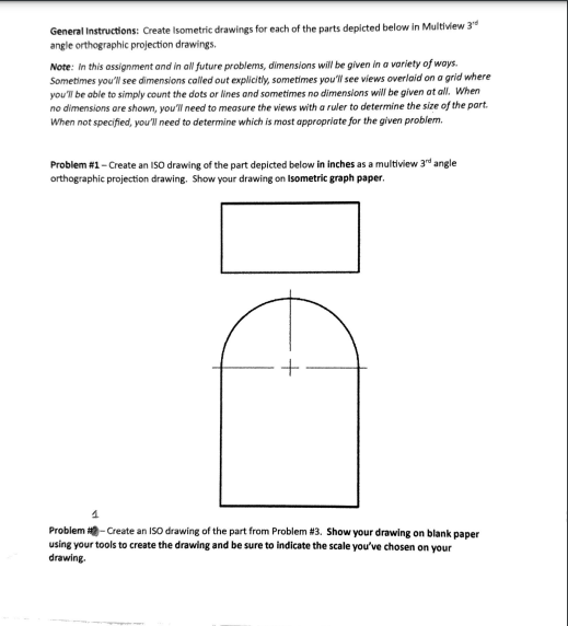 Solved General Instructions: Create Isometric drawings for | Chegg.com