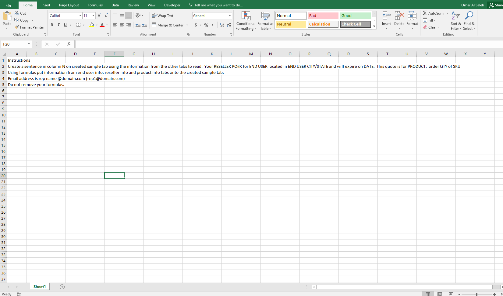 File Home Insert Page Layout Formulas Data Review | Chegg.com
