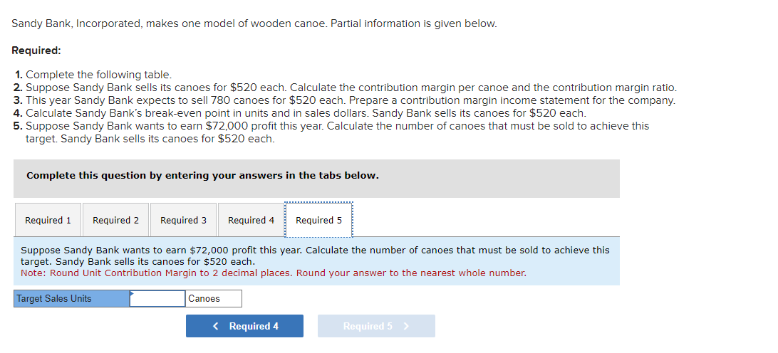Solved Sandy Bank, Incorporated, makes one model of wooden | Chegg.com