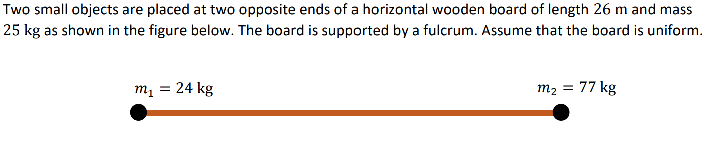 Solved A)Find the location of the fulcrum. B) Find the | Chegg.com