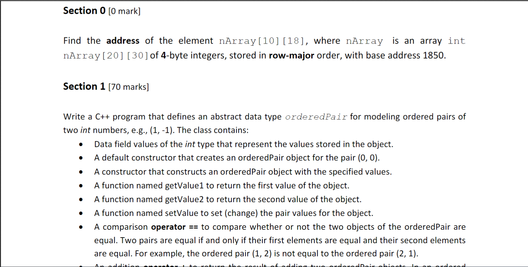Solved Find the address of the element nArray[10] [18], | Chegg.com