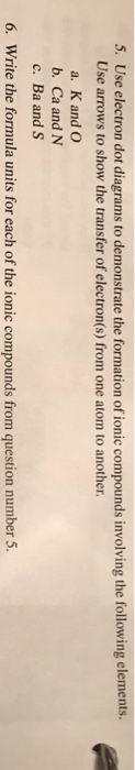 Solved Use electron dot diagrams to demonstrate the | Chegg.com