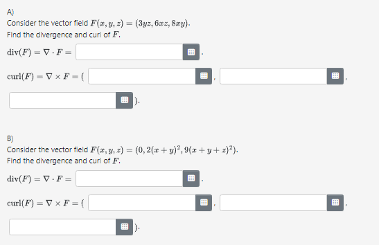 Solved A) Consider the vector field F(x,y,z)=(3yz,6xz,8xy). | Chegg.com