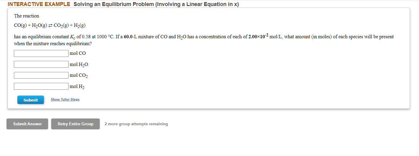 Solved INTERACTIVE EXAMPLE Solving an Equilibrium Problem | Chegg.com