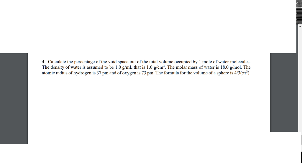 Solved 4. Calculate the percentage of the void space out of | Chegg.com