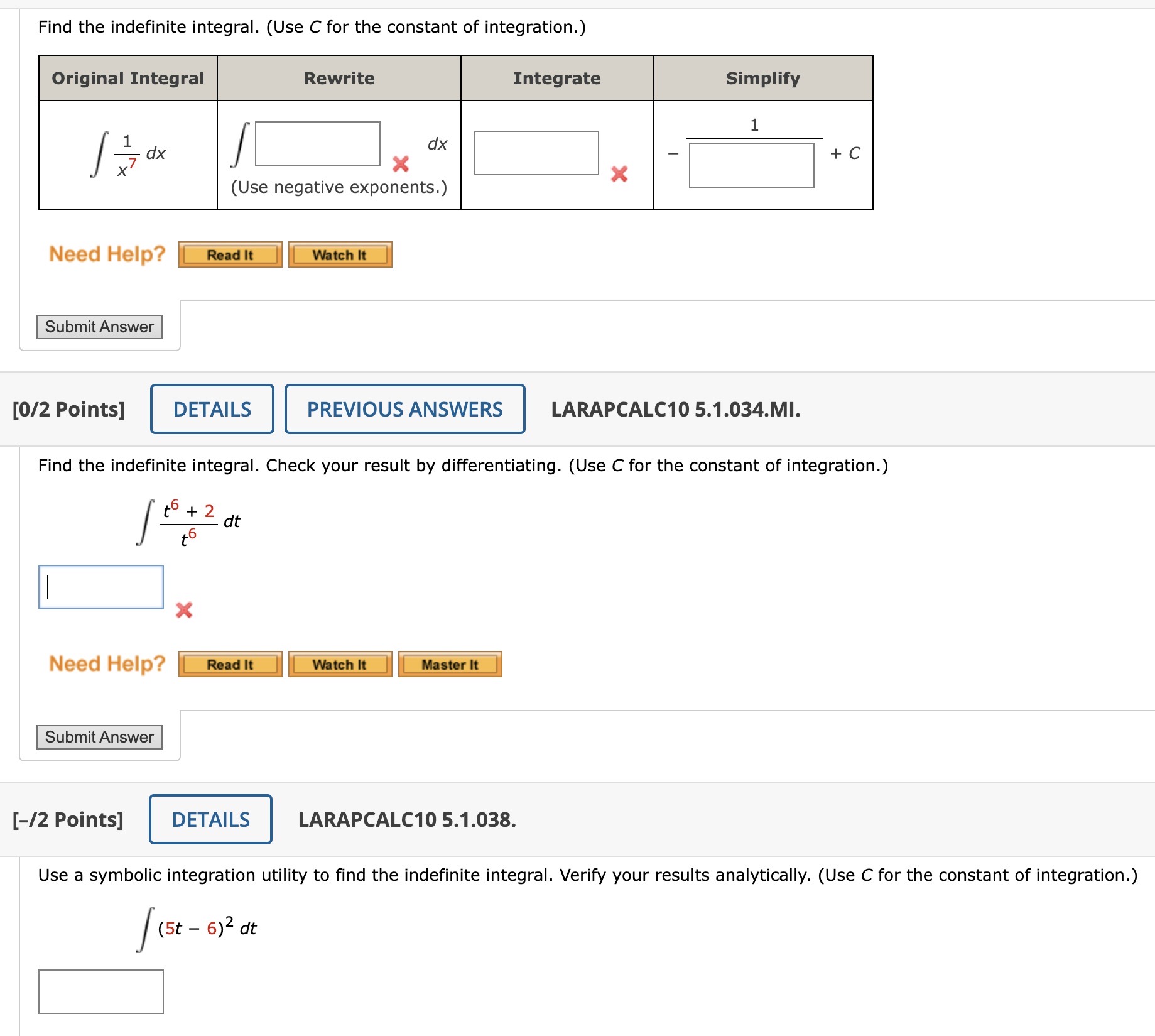 Solved Find the indefinite integral. (Use C for the constant | Chegg.com