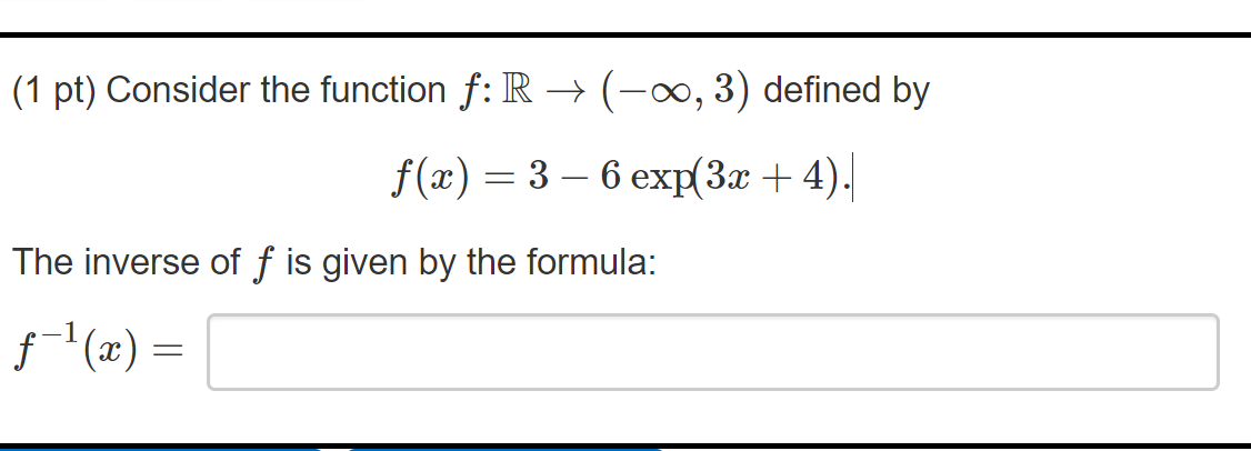 Solved (3 pts) Consider the function f: R + R defined by | Chegg.com