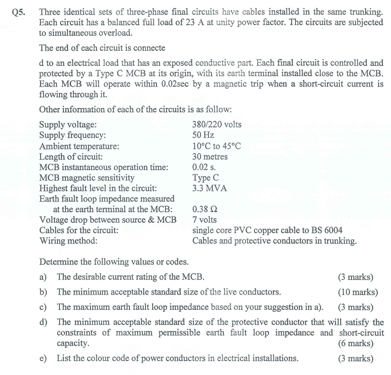 Solved Three identical sets of three-phase final circuits | Chegg.com