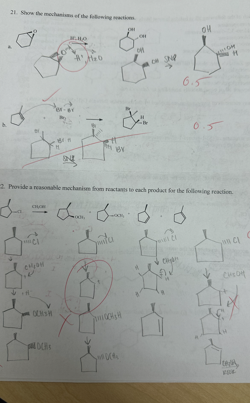 Solved 21. ﻿Show the mechanisms of the following | Chegg.com