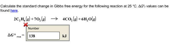 Solved Calculate the standard change in Gibbs free energy | Chegg.com