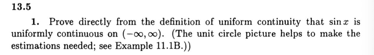 Solved 13.5 1. Prove directly from the definition of uniform | Chegg.com