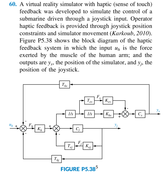 Solved 60. A virtual reality simulator with haptic (sense of | Chegg.com