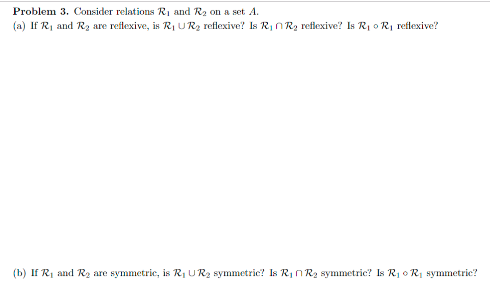 Solved Let R1 and R2 be relations on a set A represented by | Chegg.com