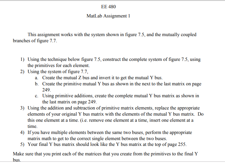 EE 480 MatLab Assignment 1 This assignment works with | Chegg.com