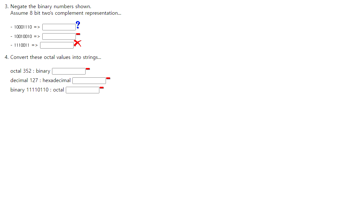 Solved 3. Negate the binary numbers shown. Assume 8 bit | Chegg.com