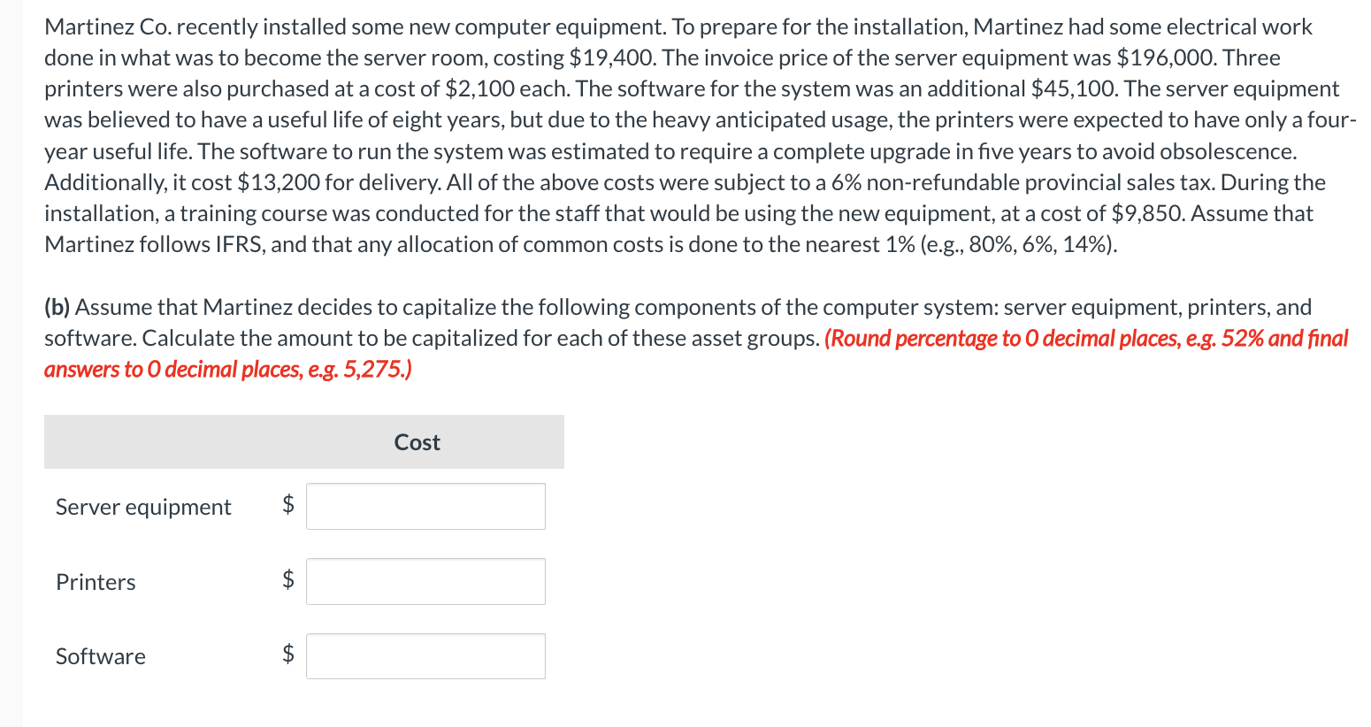 Solved Martinez Co. ﻿recently installed some new computer | Chegg.com