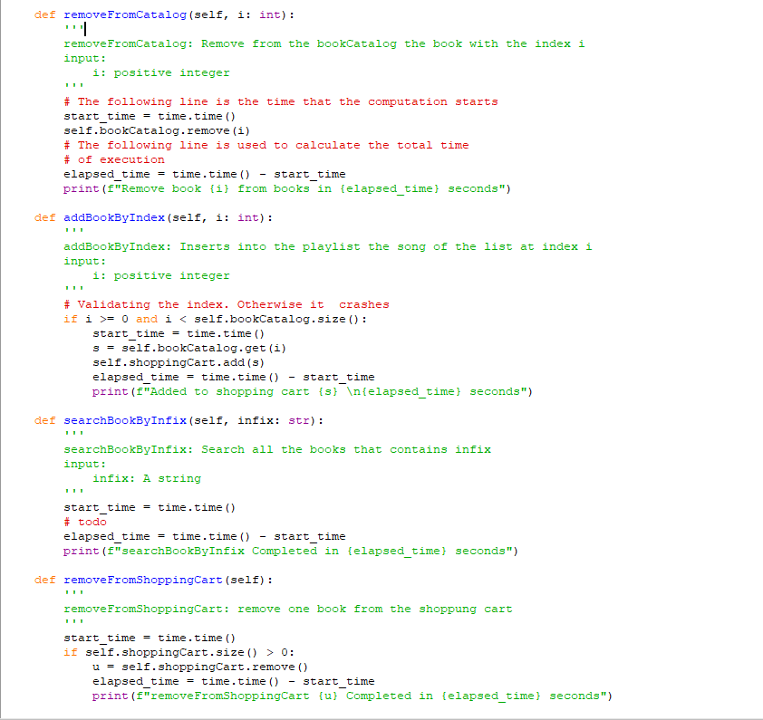 Solved Changes to the BookStore System In BooksStore.py, | Chegg.com