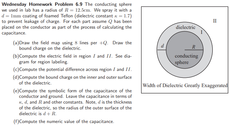 Wednesday Homework Problem 6.9 The conducting sphere | Chegg.com