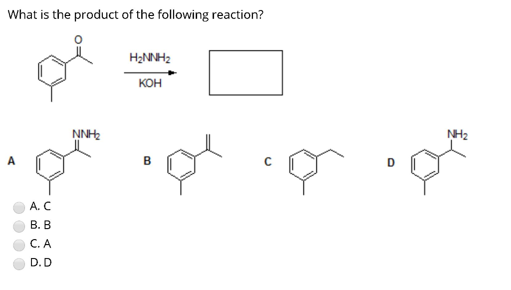 Solved What is the product of the following reaction? H2NNH2 | Chegg.com