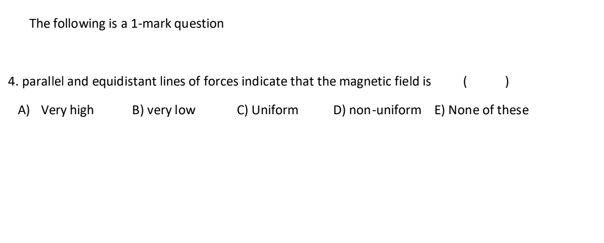 Solved The following is a 1-mark question 4. parallel and | Chegg.com