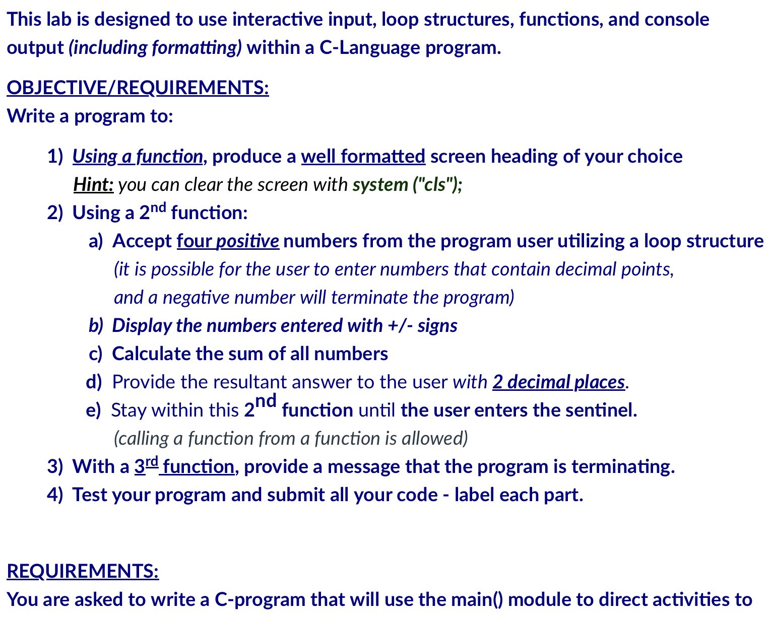 Solved Ihis lab is designed to use interactive input, loop | Chegg.com