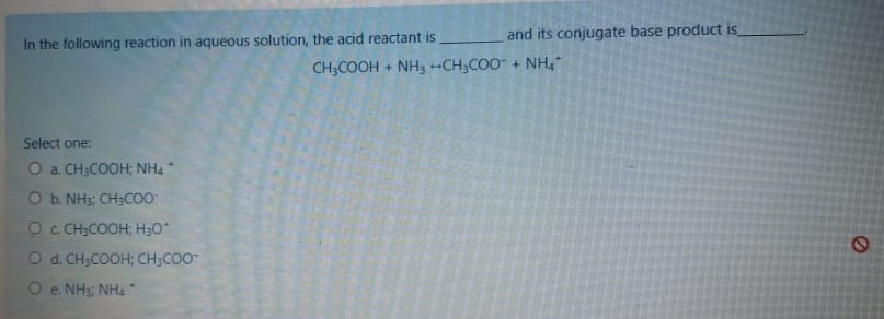 Solved In the following reaction in aqueous solution, the | Chegg.com