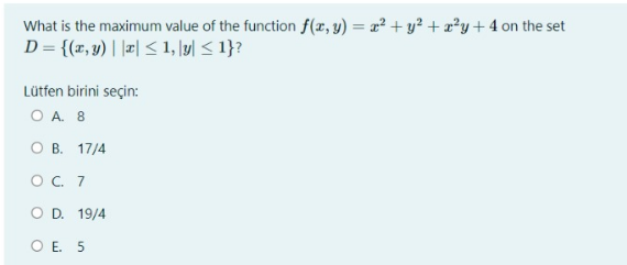Solved What Is The Maximum Value Of The Function