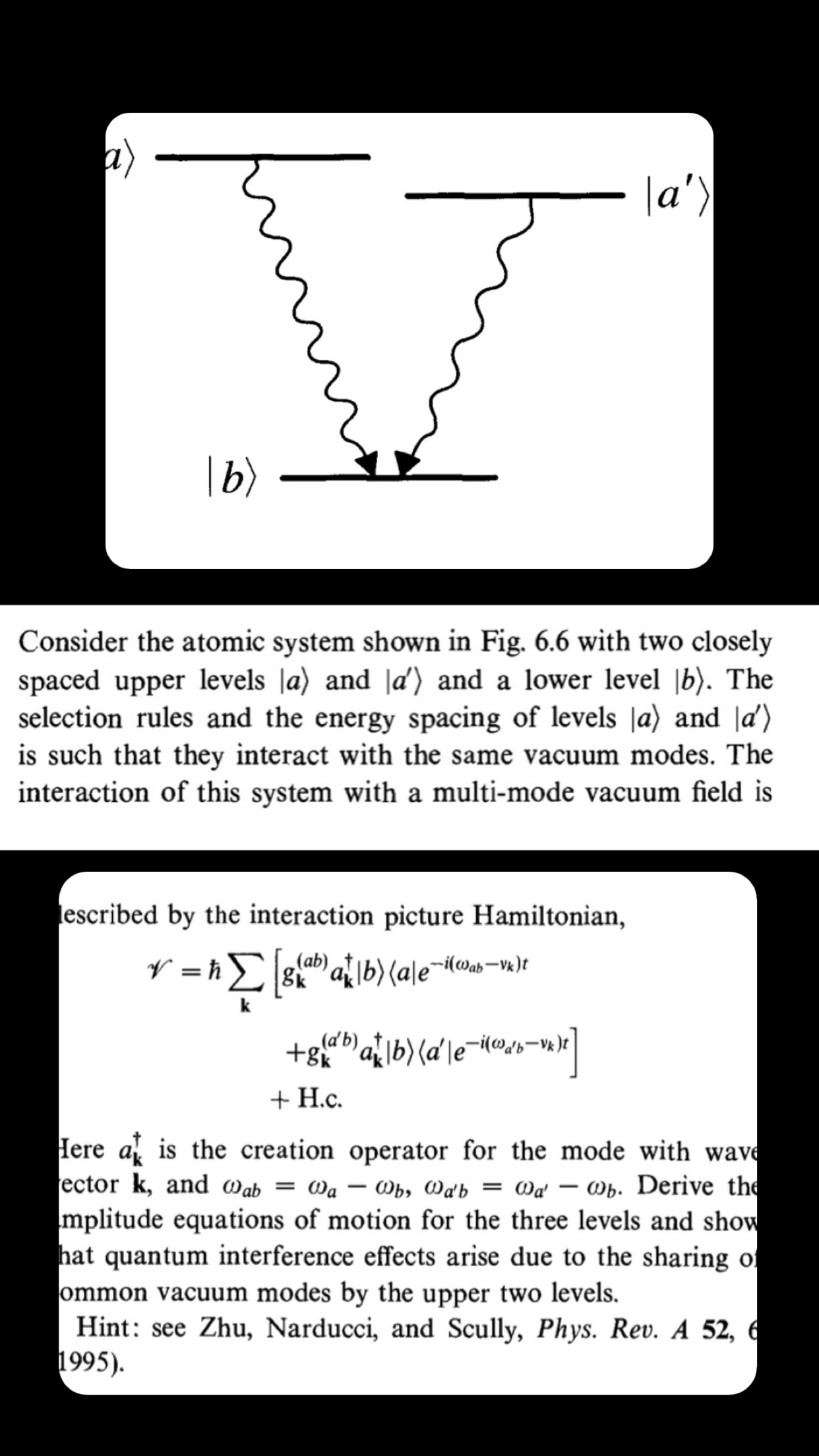 Solved lescribed by the interaction picture Hamiltonian,Here | Chegg.com