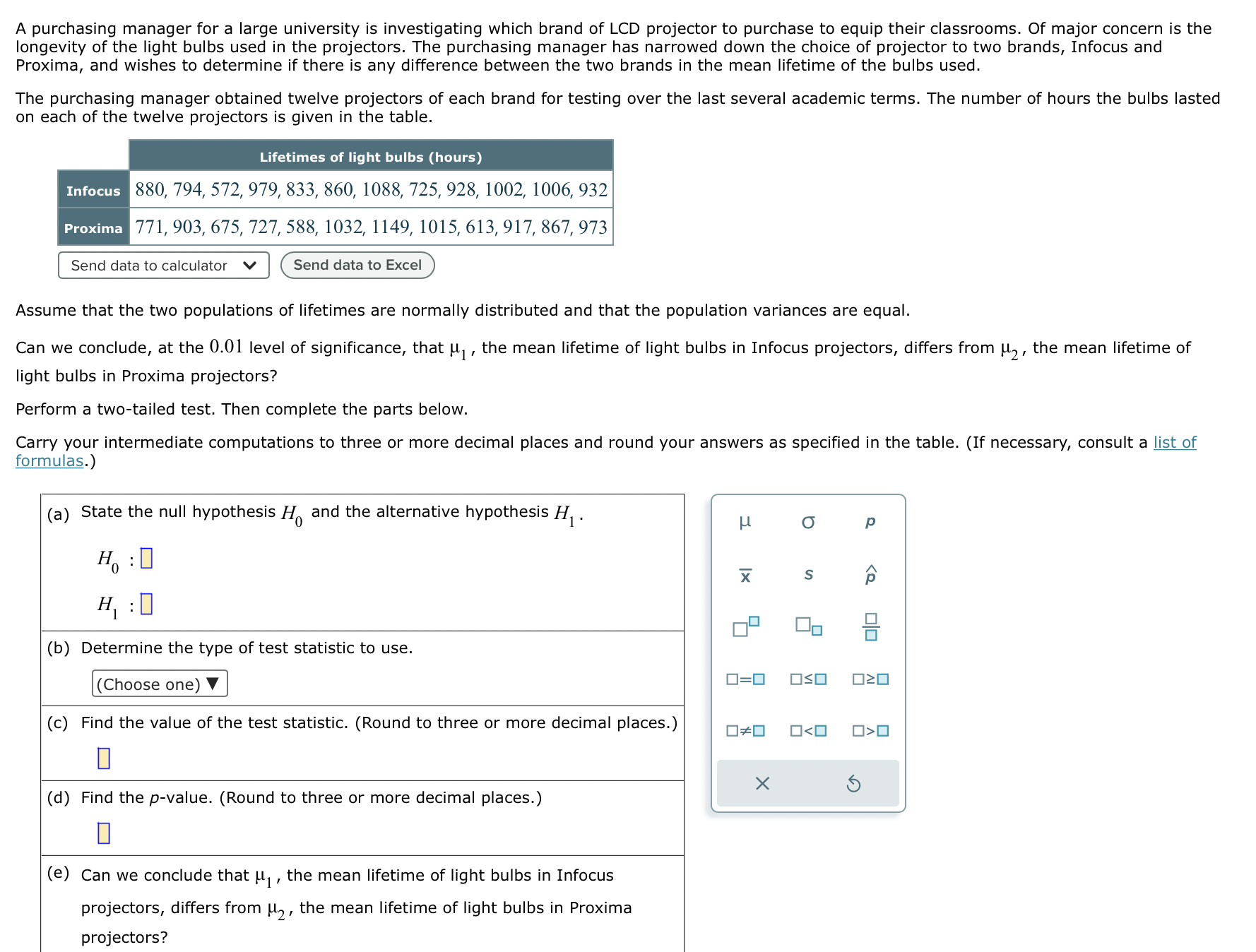 Solved A purchasing manager for a large university is | Chegg.com