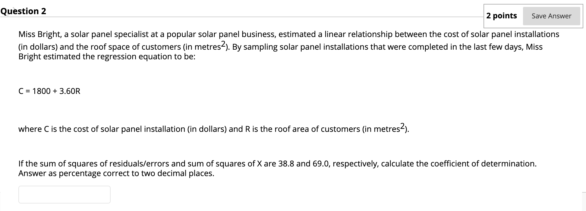 Solved Miss Bright, a solar panel specialist at a popular | Chegg.com