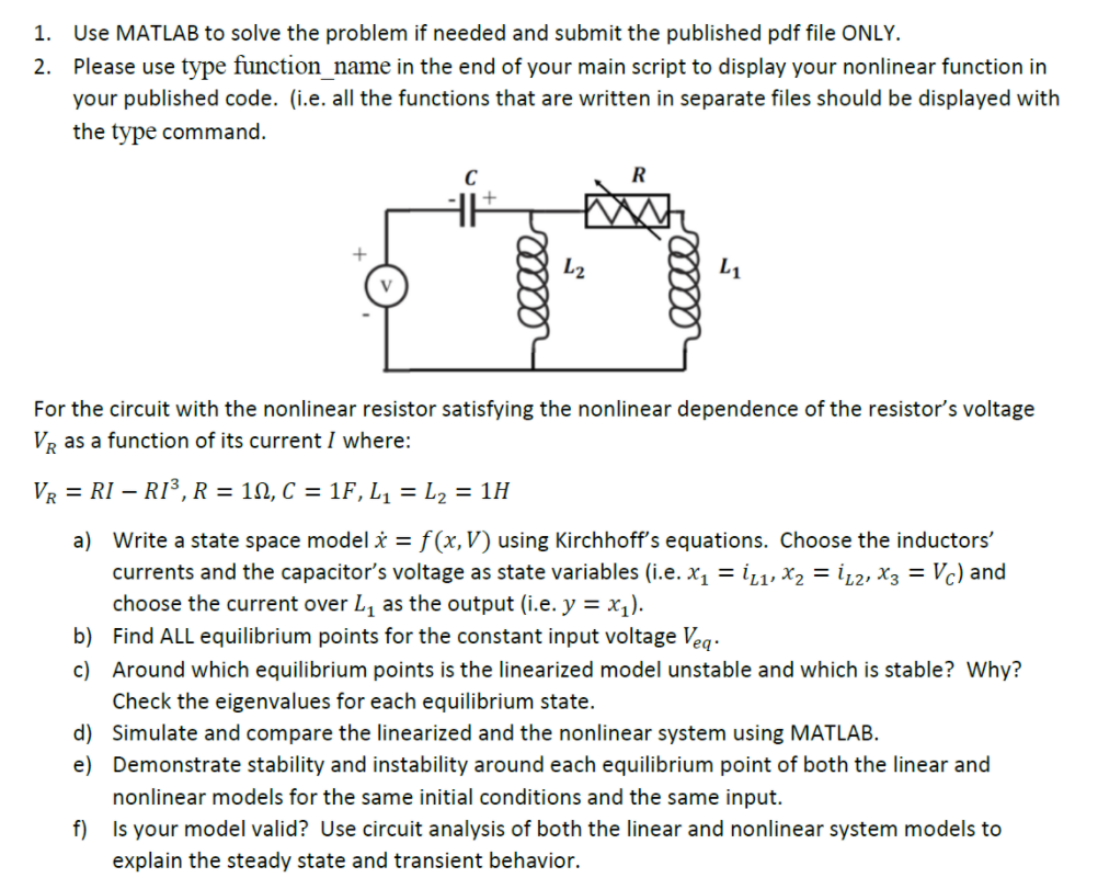 Solved 1. Use MATLAB to solve the problem if needed and | Chegg.com