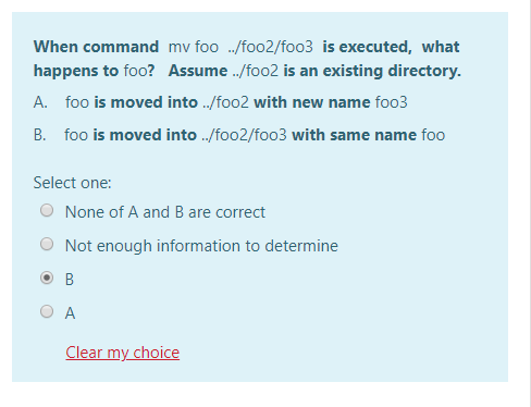 Solved When command my foo ../foo2/foo3 is executed, what | Chegg.com