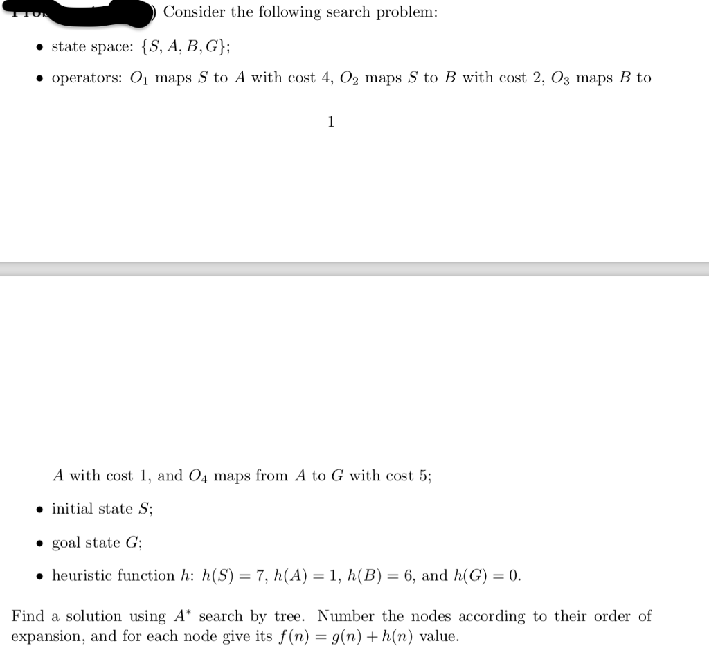 Solved Consider the following search problem: state space: | Chegg.com