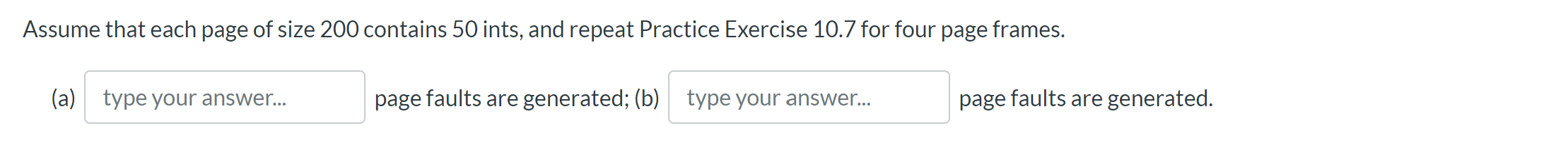 Solved 10.7 is a practice problem in the book with the | Chegg.com