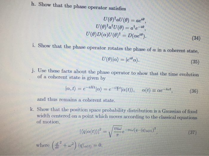 Solved a and D are ladder and displacement operators of the | Chegg.com