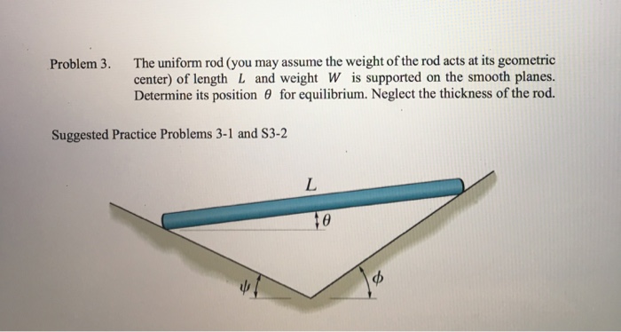Solved The uniform rod (you may assume the weight of the rod | Chegg.com