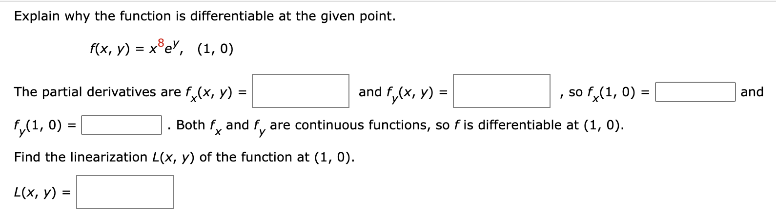 Solved Explain why the function is differentiable at the | Chegg.com