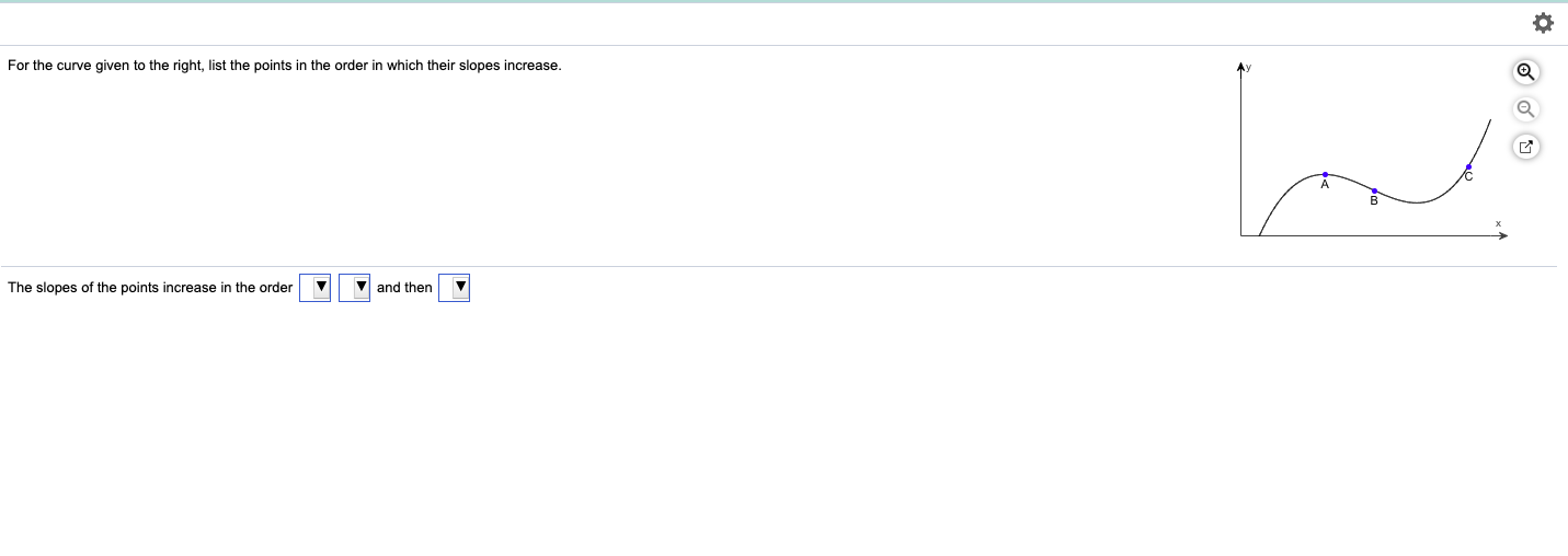 Solved For the curve given to the right, list the points in | Chegg.com