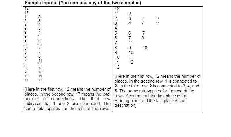 Solved note: # You have to take input from a txt. file | Chegg.com