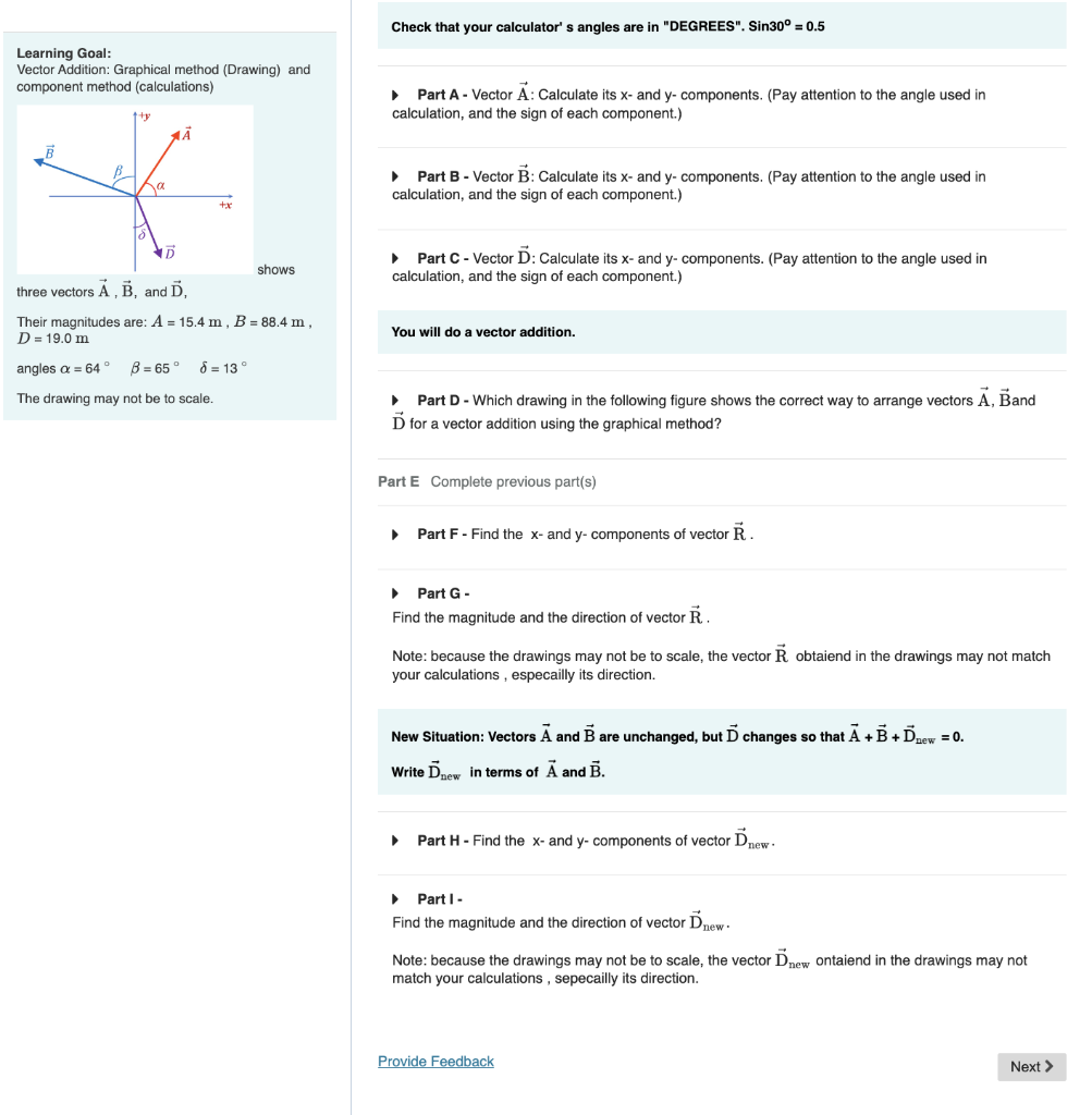 Solved Check that your calculator' s angles are in | Chegg.com