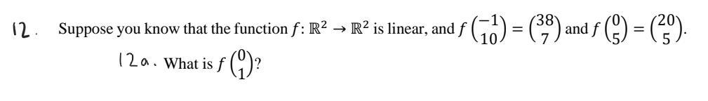 Solved 12. Suppose you know that the function f:R2→R2 is | Chegg.com