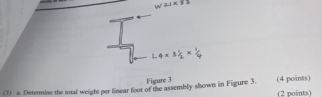 Solved Figure 3 a. Determine the total weight per linear | Chegg.com