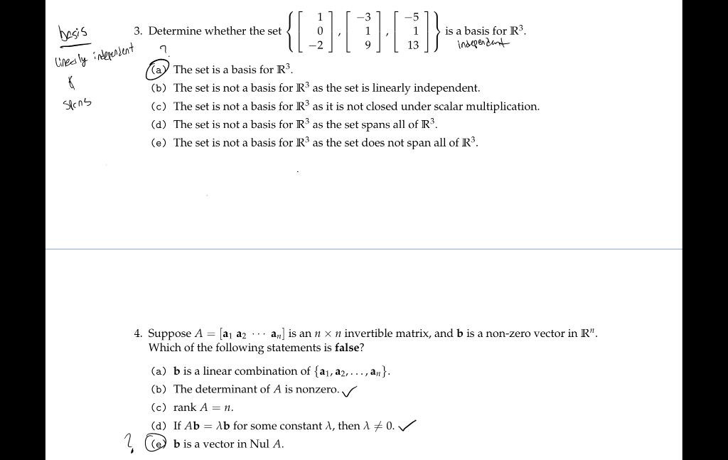Solved 3. Determine whether the set | Chegg.com