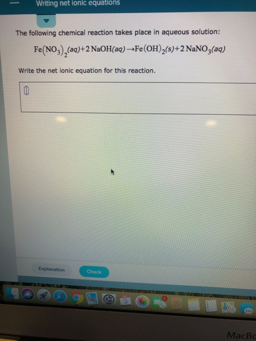 Solved -writing net ionic equations The following chemical | Chegg.com