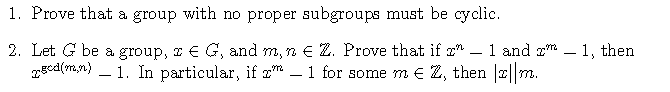 Solved 1. Prove that a group with no proper subgroups must | Chegg.com