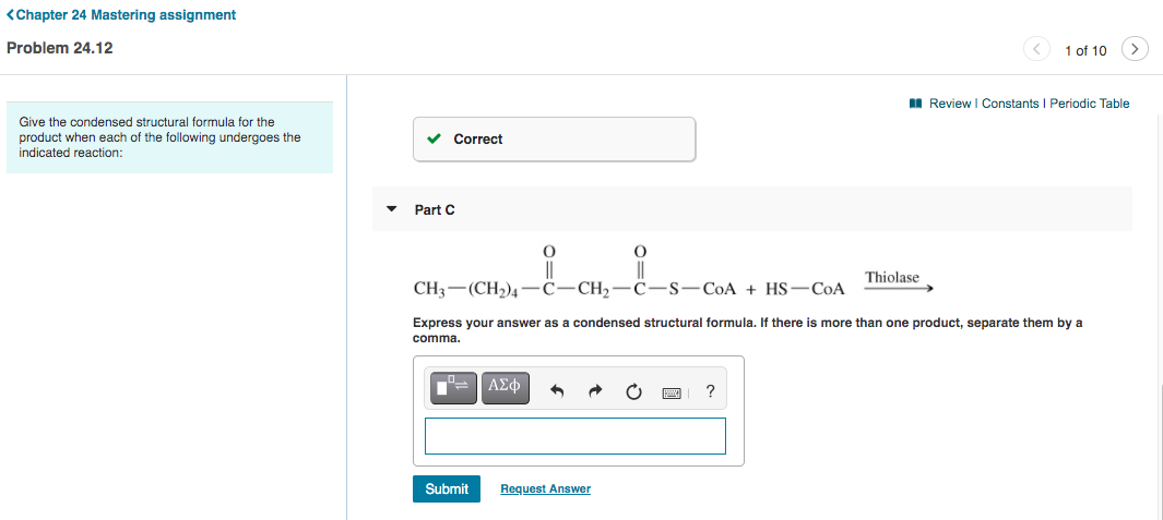 Solved A Review Constants Periodic Table Give the condensed | Chegg.com