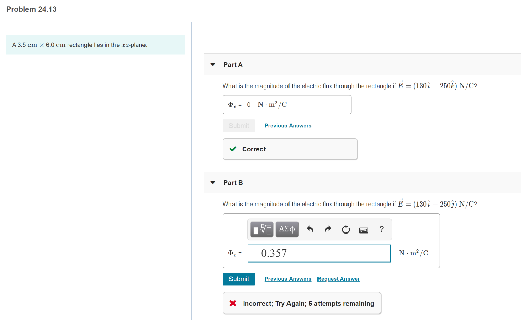 Solved Problem 24.13 A 3.5 cm x 6.0 cm rectangle lies in the | Chegg.com