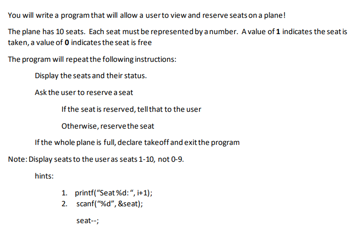 Solved You will write a program that will allow a user to | Chegg.com